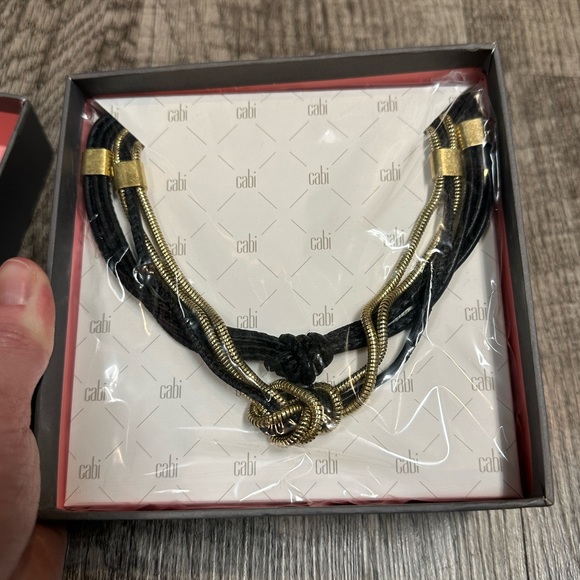 CAbi | Jewelry | Cabi Black And Gold Rope Duo Necklace | Poshmark
